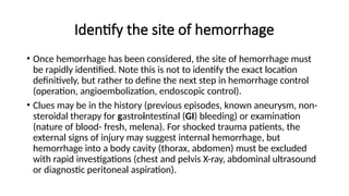 HEMORRHAGE and causes and understanding and treatment | PPTX