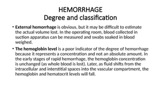HEMORRHAGE and causes and understanding and treatment | PPTX