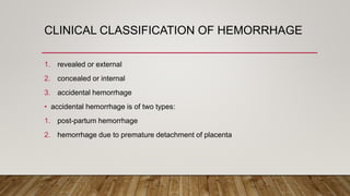 Hemorrhage(aliza bibi) | PPTX