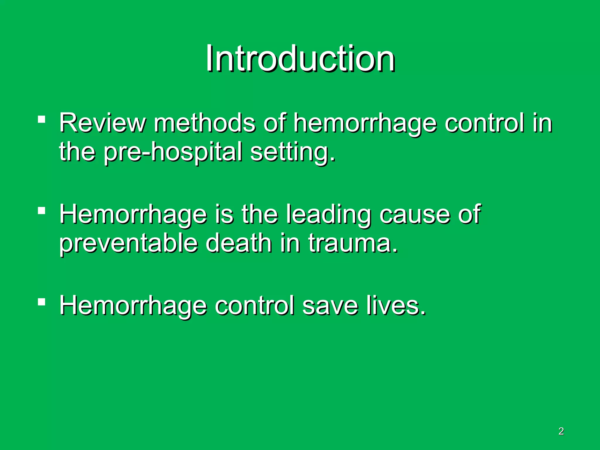 Hemorrhage control | PPT