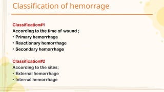 Hemorrhage, shock and Blood transfusion -1.pptx