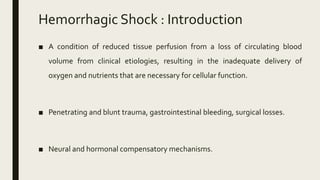 Hemorrhagic shock | PPTX
