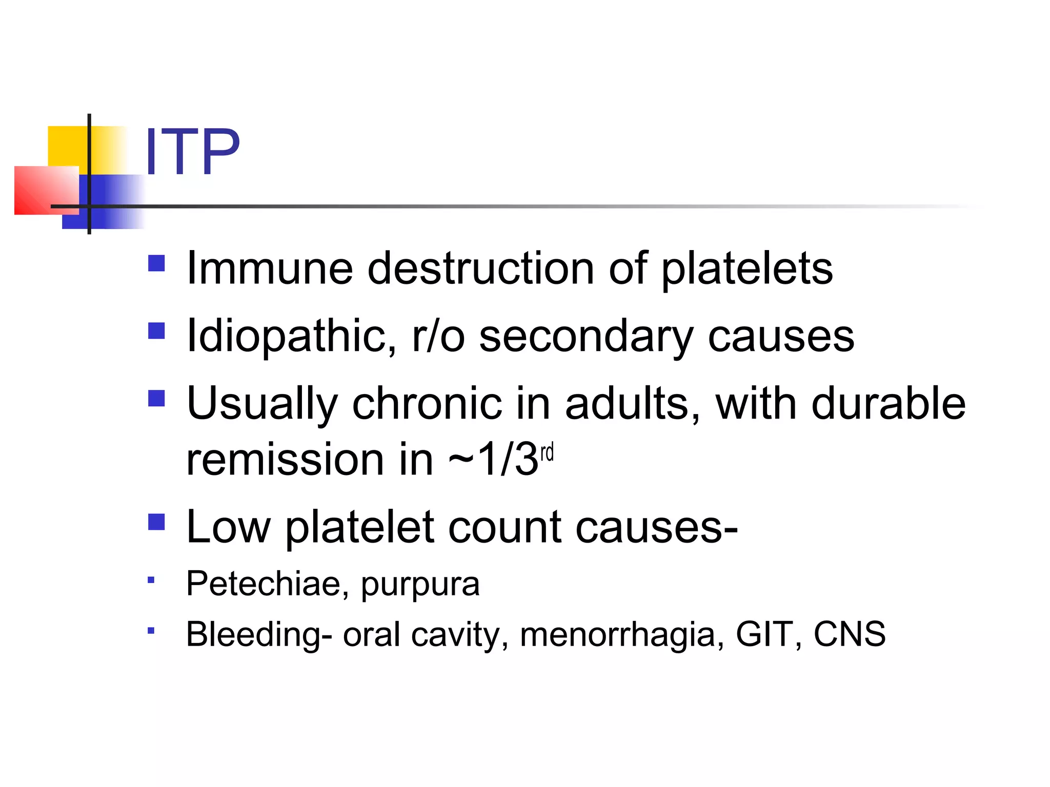 Hemorrhagic & thrombotic disorders | PPT