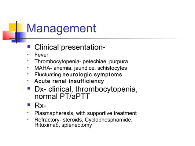 Hemorrhagic & thrombotic disorders | PPT