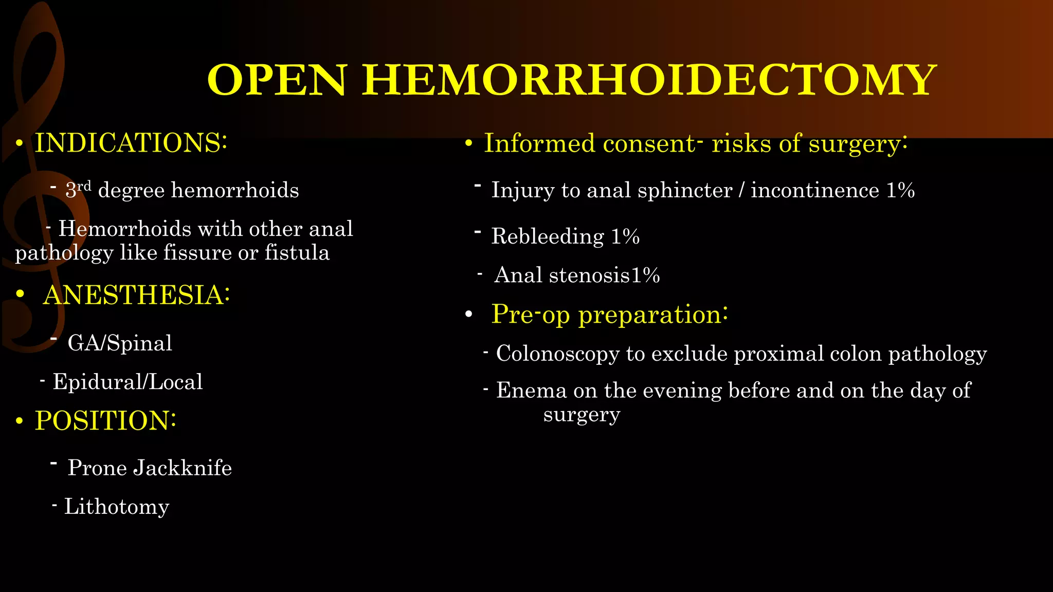 Hemorrhoidectomy/ operative surgery | PPTX