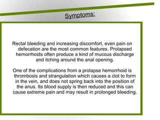 Hemorrhoid information and diet advices | PPT