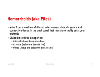 Anal Canal and Haemorrhoids (Piles) | PDF
