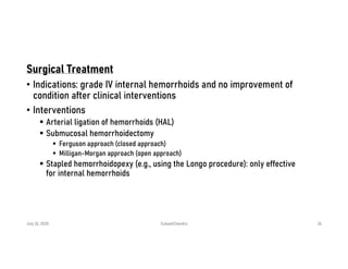 Anal Canal and Haemorrhoids (Piles) | PDF