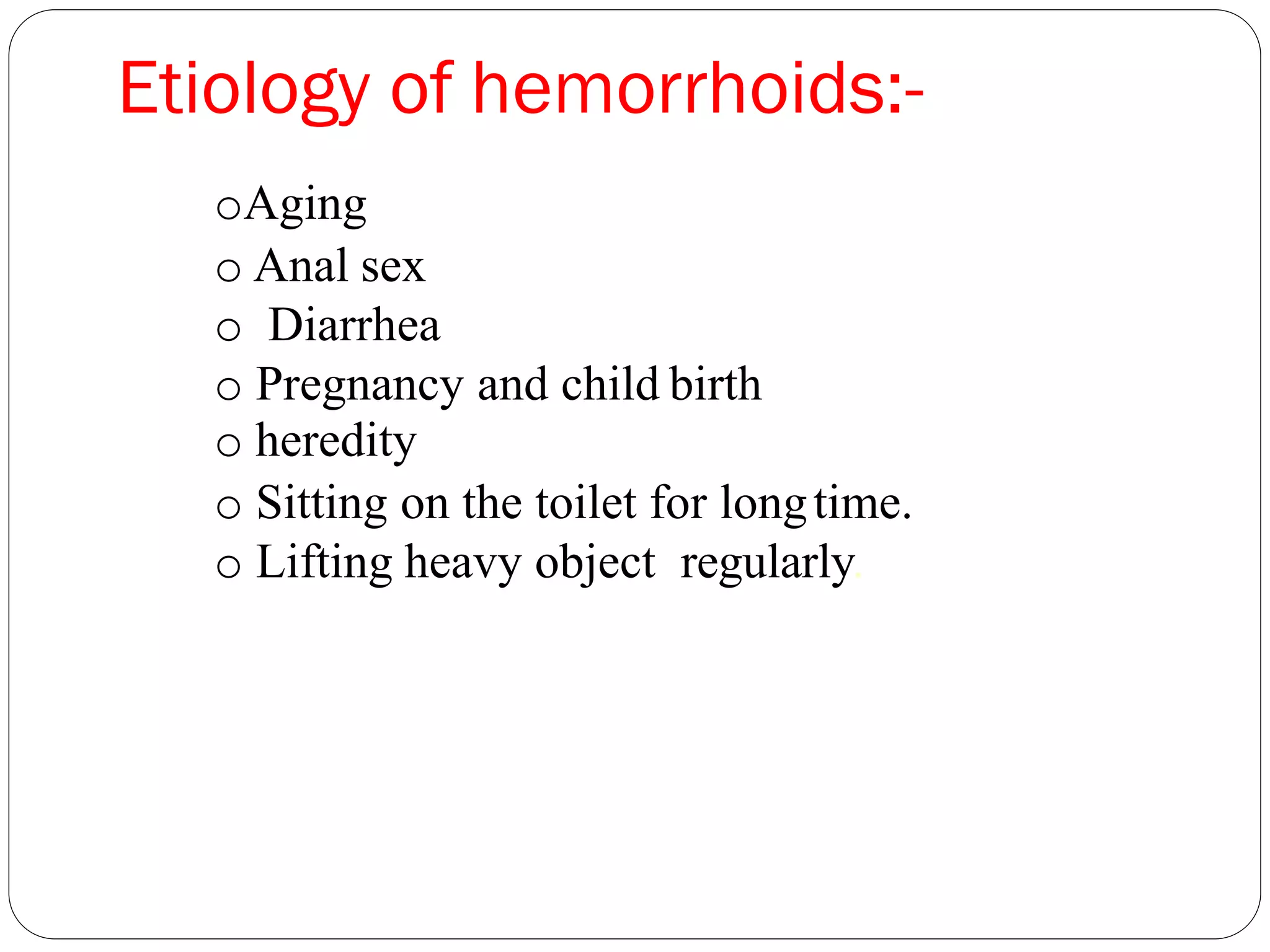 Hemorrhoids ppt | PPTX