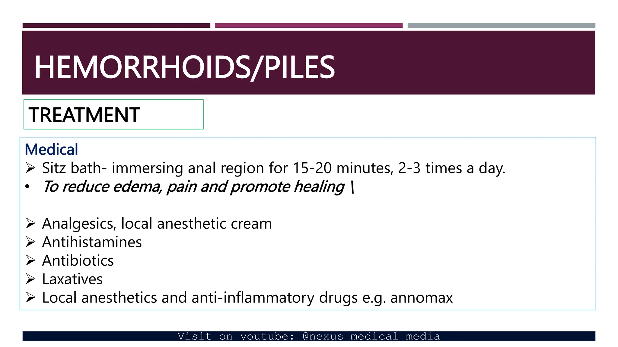 HEMORRHOIDS- anatomy, pathophysiology, clinical features, diagnosis and ...