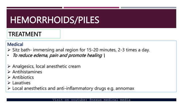 HEMORRHOIDS- anatomy, pathophysiology, clinical features, diagnosis and ...