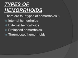 hemorrhoids (1).pptx | Blood Disorders | Diseases and Conditions