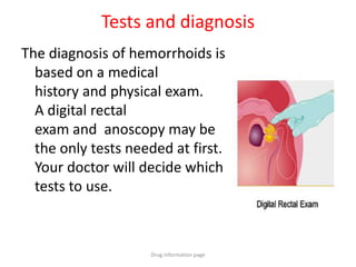 Hemorrhoids drug information page | PPTX