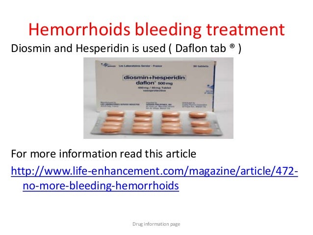 Hemorrhoids drug information page