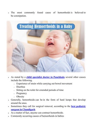 Hemorrhoids in babies symptoms and causes | PDF