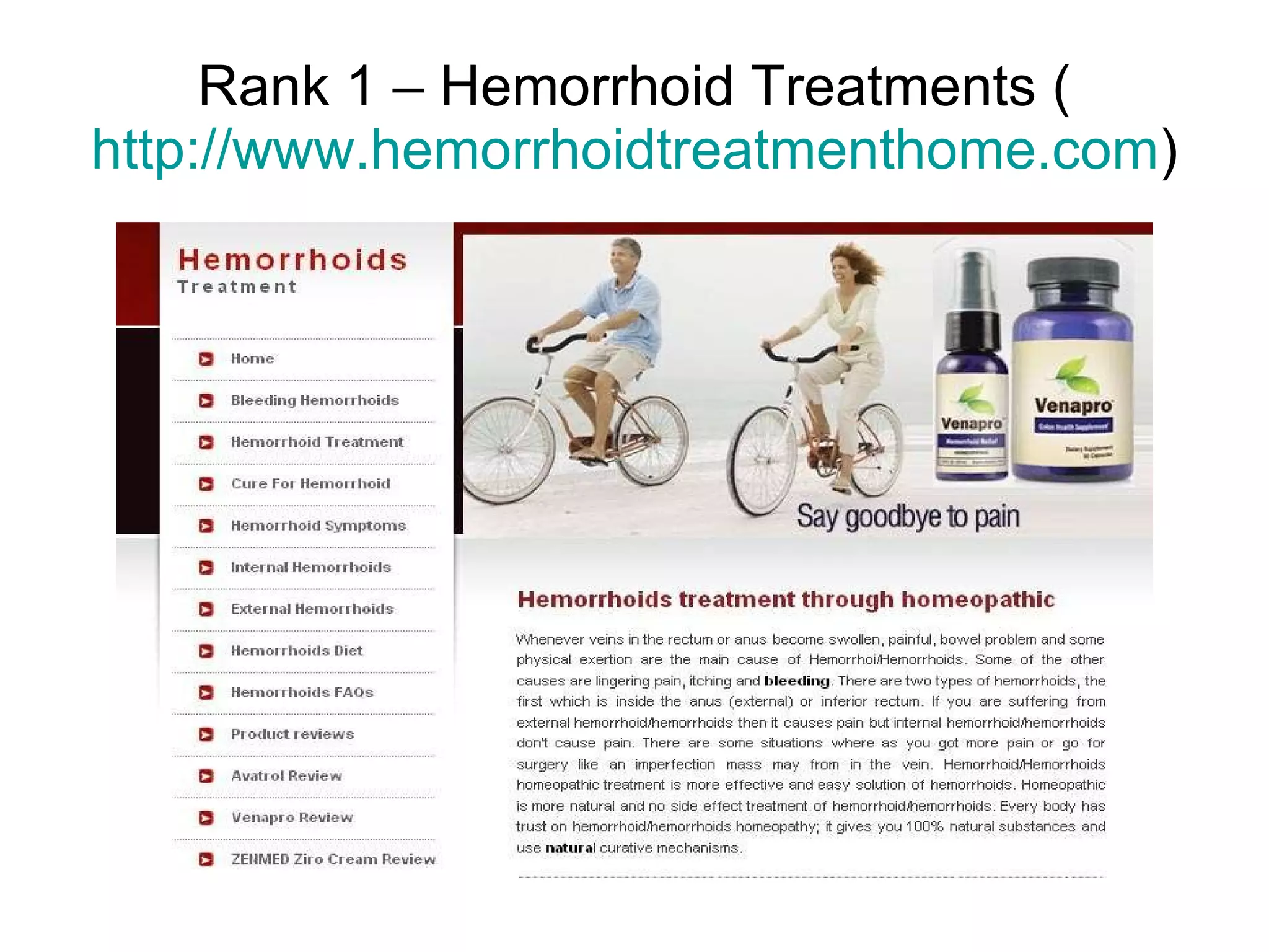 Top Five Hemorrhoid Treatments | PPT