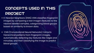 hemoscan presentation - blood group detection using finger print | PDF