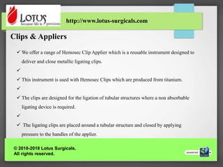 Hemosec clip applier manufacturers | PPT