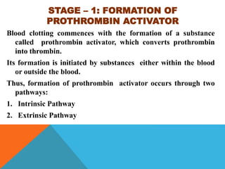 Mechanism of Blood Coagulation | PPTX