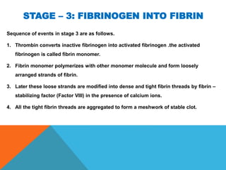 Mechanism of Blood Coagulation | PPTX