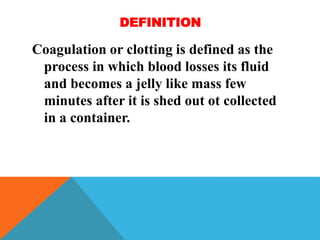 Mechanism of Blood Coagulation | PPTX