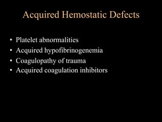 Hemostasis, Surgical bleedin, and Transfusion | PPTX