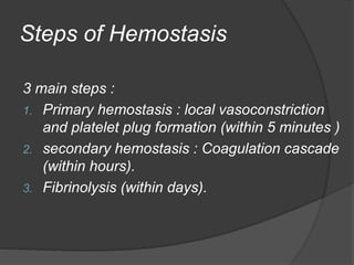 Hemostasis | PPTX