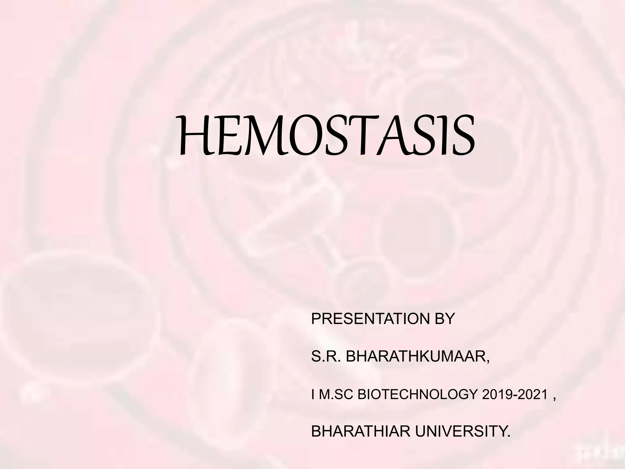 HEMOSTASIS /stages of hemostasis / Formation of platelet plug ...