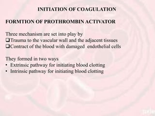 HEMOSTASIS /stages of hemostasis / Formation of platelet plug ...