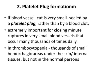 Introduction to Hemostasis (Prevention of Blood Loss) | PPT