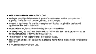 Hemostasis in surgery complete Techniques of hemostasis used during ...