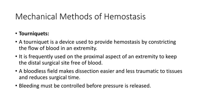 Hemostasis in surgery complete Techniques of hemostasis used during ...
