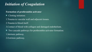 Hemostasis and blood coagulation.p ptx | PPTX