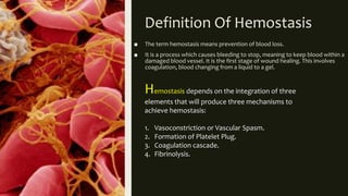 Hemostasis and coagulation faiz khan | PPT