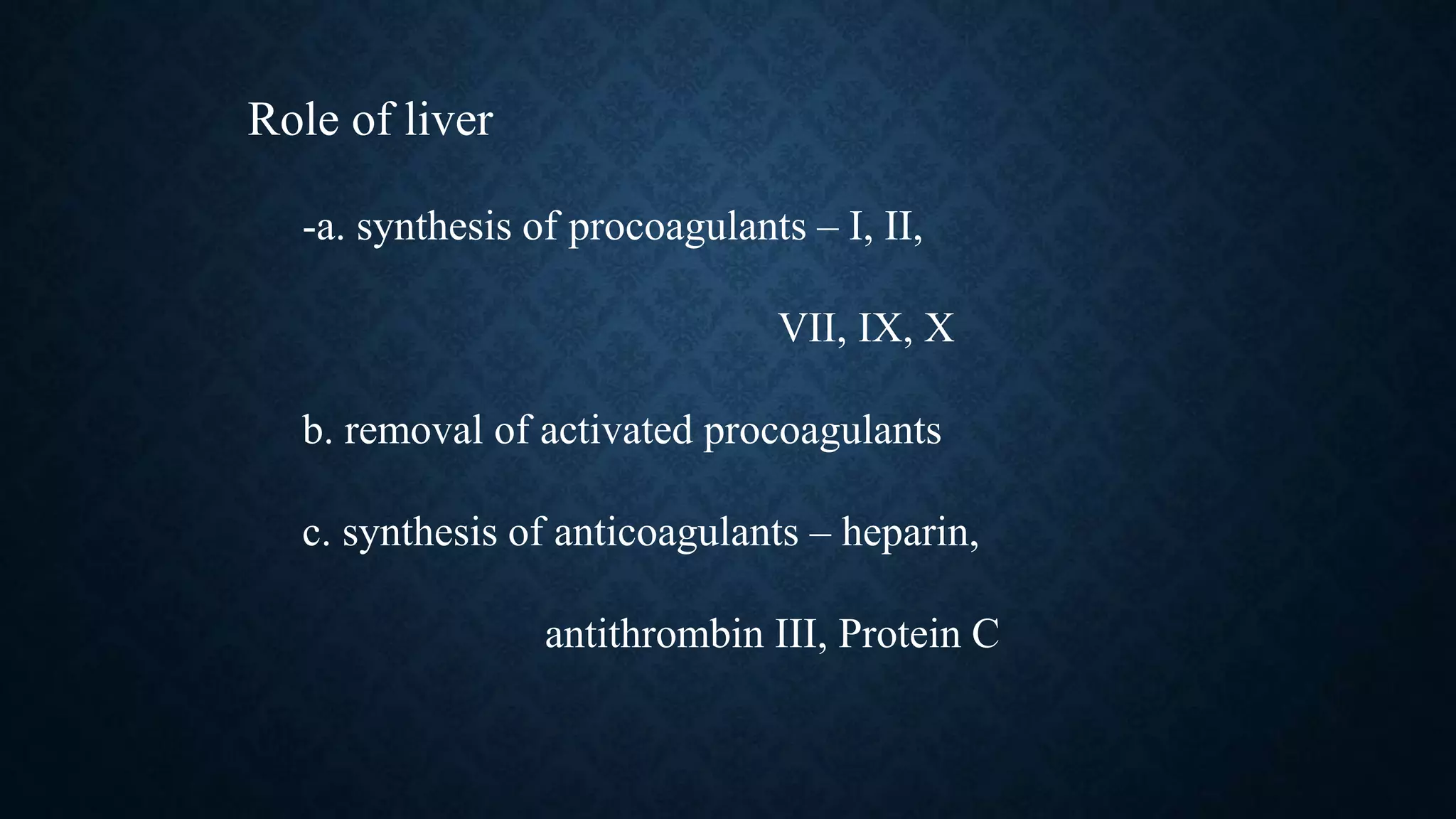 Hemostasis and coagulation of blood For M.Sc & Basic Medical Students ...
