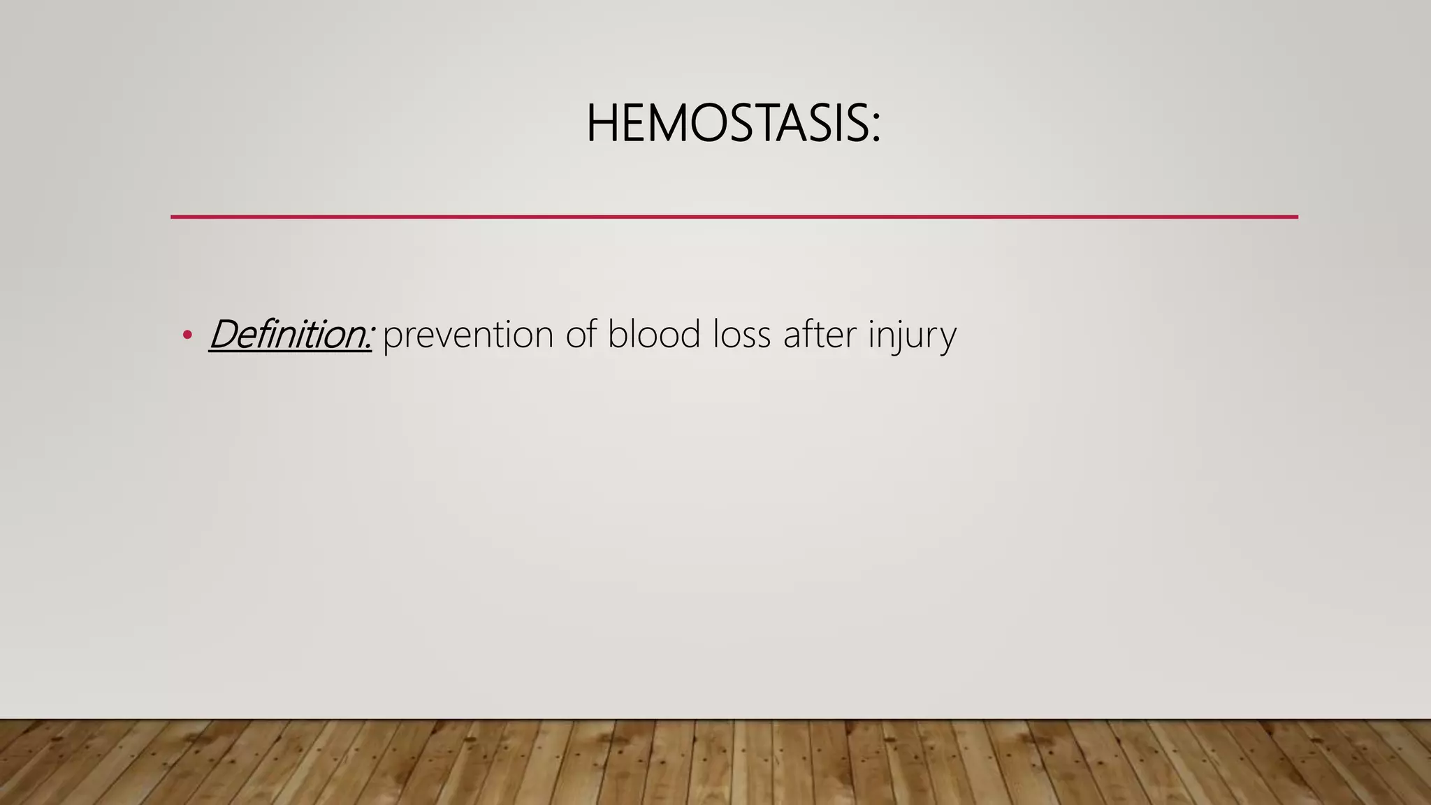 Hemostasis and its disorders | PPTX