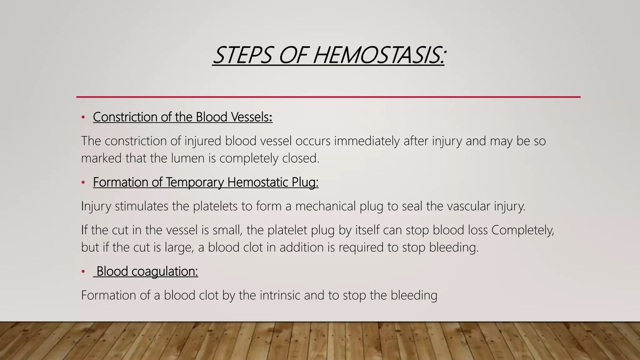 Hemostasis and its disorders | PPTX