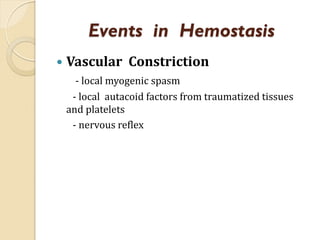 Hemostasis by Asif zeb | PPT