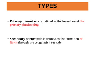 Hemostasis, cloting mechanis | PDF