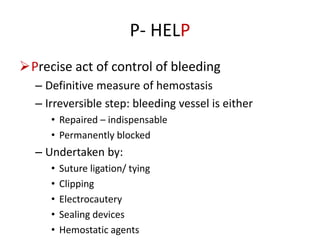 Hemostasis during surgery | PPTX