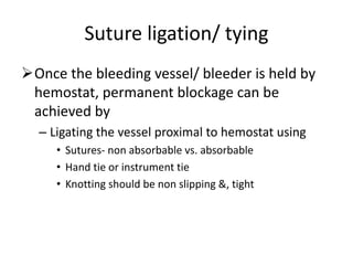 Hemostasis during surgery | PPTX