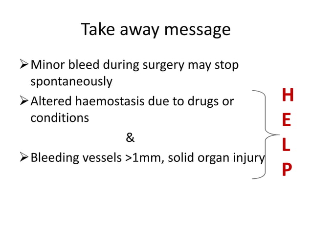 Hemostasis during surgery | PPTX
