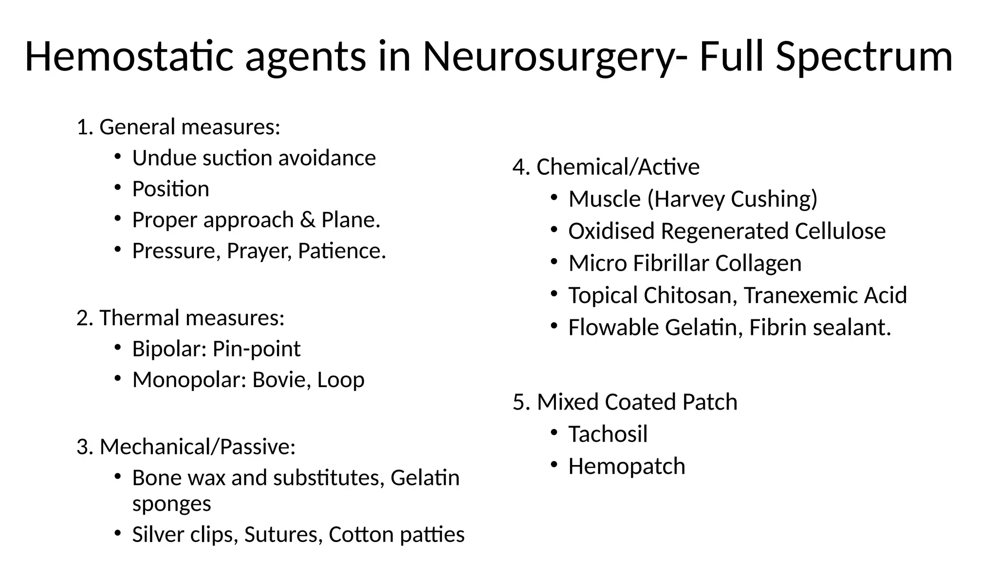 HEMOSTASIS IN NEUROSURGERY history and mechanism of action | PPTX