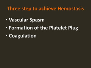 Hemostasis in txa | PPTX