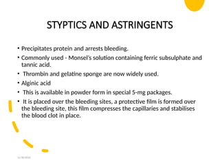 hemostasis & mc (1) (1).pptx presentation | PPTX