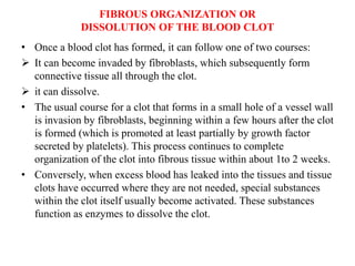 Hemostasis of blood | PPTX