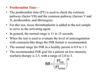 Hemostasis of blood | PPTX