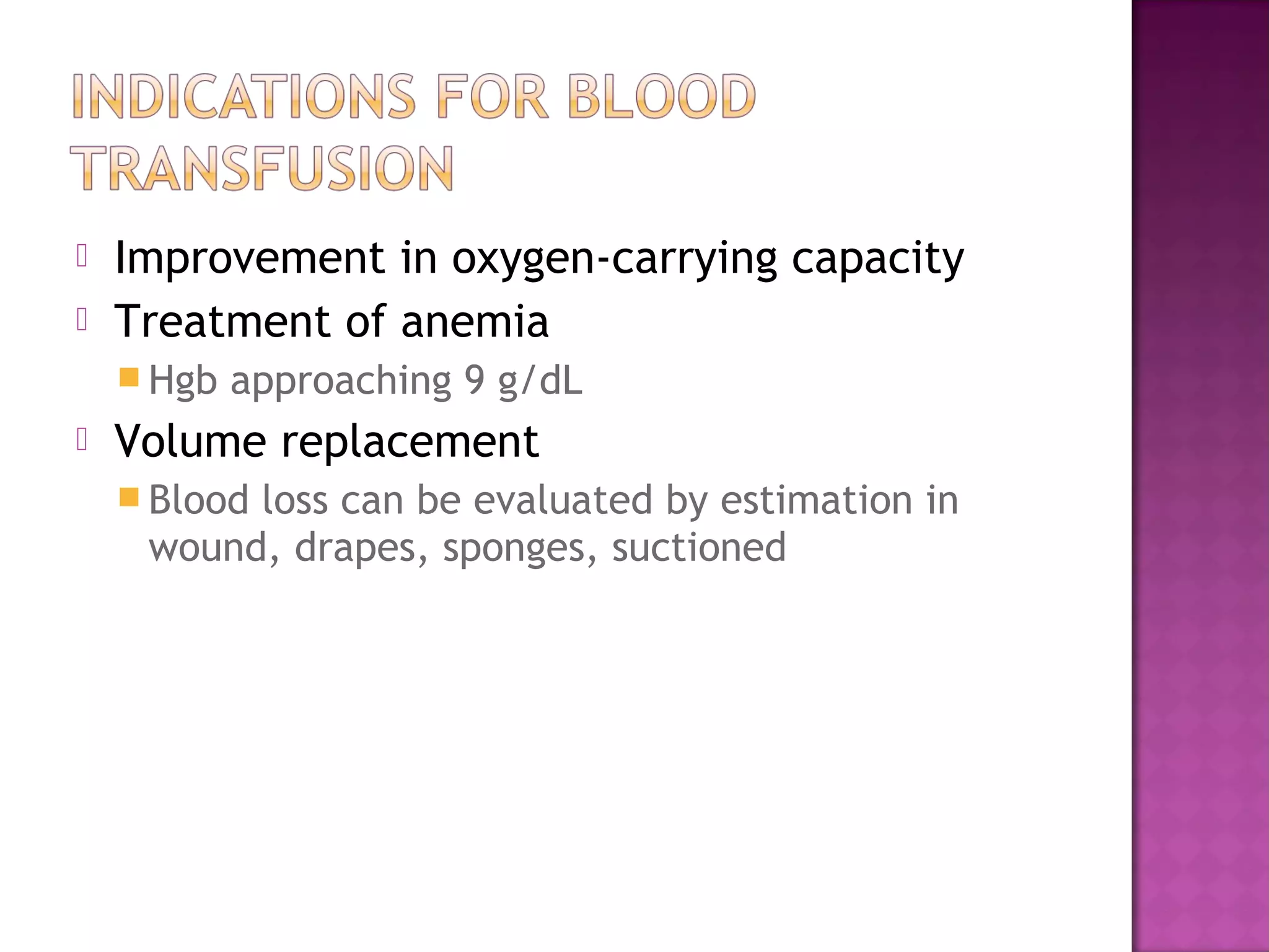 Hemostasis, surgical bleeding and transfusion | PPT