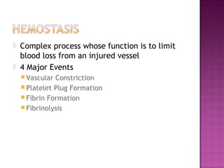 Hemostasis, surgical bleeding and transfusion | PPT