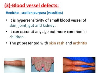 Hemostatic abnormalities | PPTX